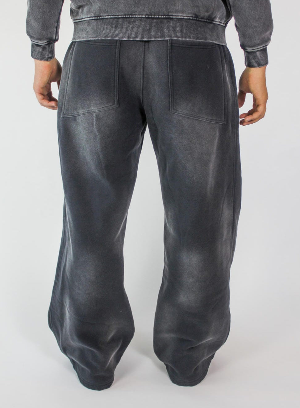 Black Acid Washed Sweats – Bareline