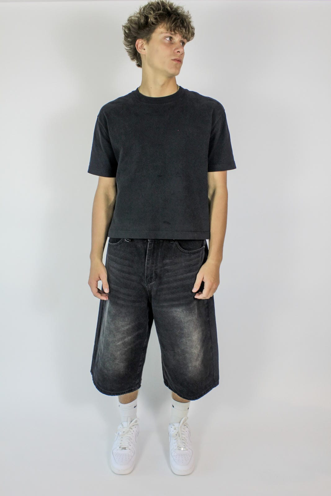 Stone Wash Long Jorts – Bareline